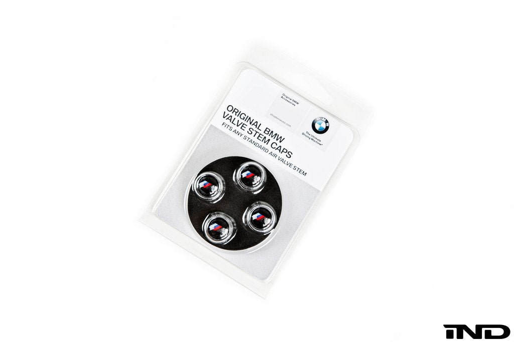 BMW M Logo Valve Stem Cap Set - Silver | AutoTecknic USA